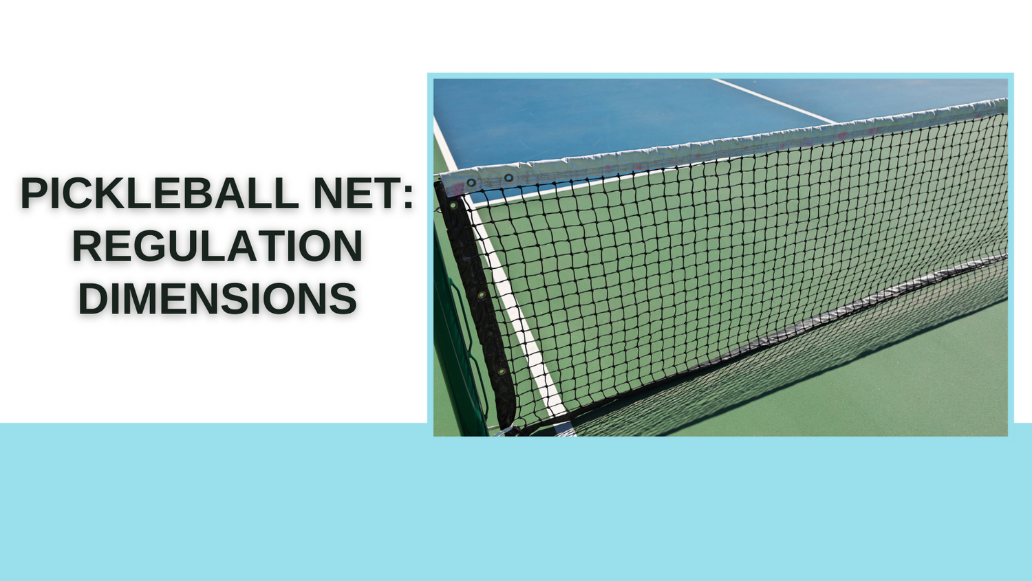 Pickleball Net Height and Width & How They Differ from Tennis – Pickle ...